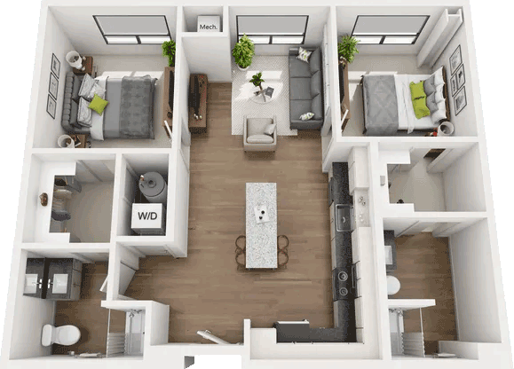 Luxury 2-Bedroom SkyVue Apts: Room to Thrive in Pittsburgh